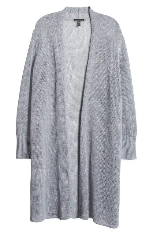 Eileen Fisher Long Organic Linen & Cotton Cardigan