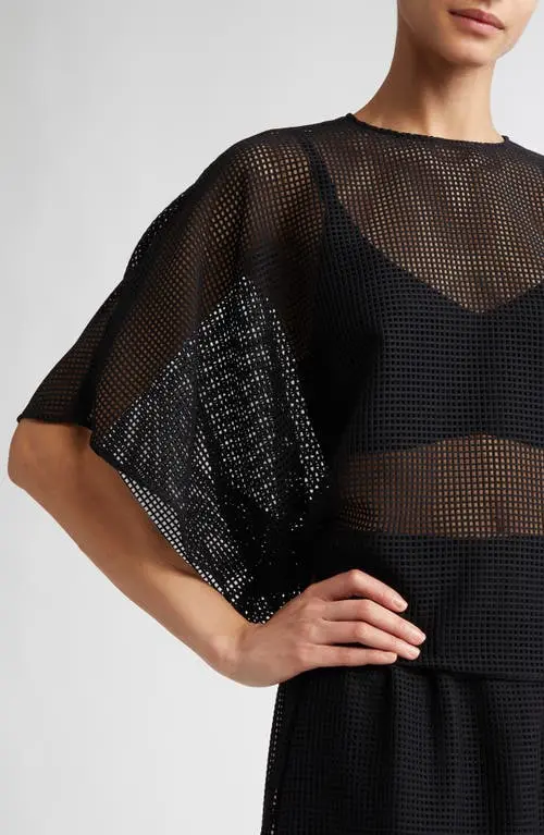 FFORME Tenley Draped Mesh Top