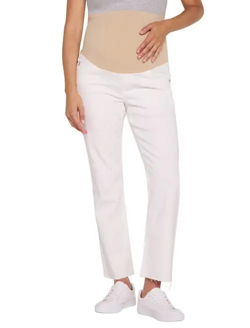 Motherhood Maternity Secret Fit Belly Slim Straight Leg Maternity Jeans - Bright White Wash