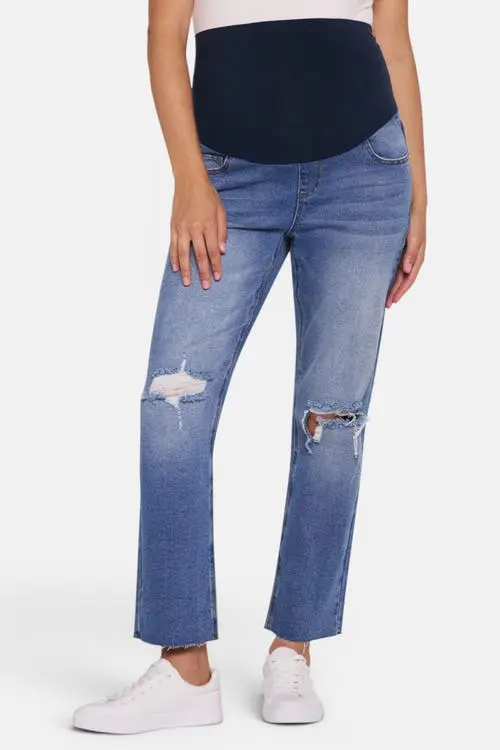 Motherhood Maternity Secret Fit Belly Slim Straight Leg Maternity Jeans - Harrison Wash