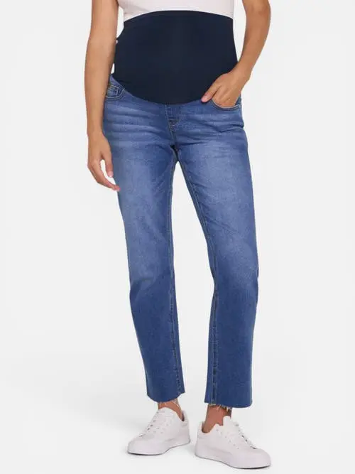 Motherhood Maternity Secret Fit Belly Slim Straight Leg Maternity Jeans - Medium Wash