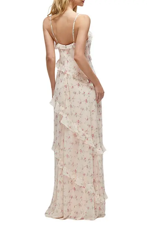 Dessy Collection Ruffle Slip Maxi Dress - Coquette Floral Print