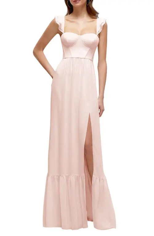Dessy Collection Bustier Maxi Dress - Blush