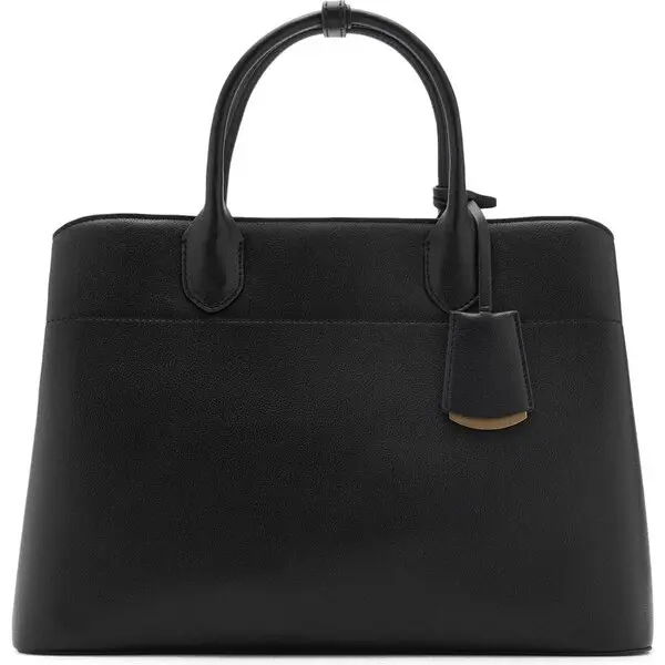 Mango Faux Leather Shopper