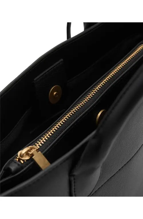 Mango Faux Leather Shopper