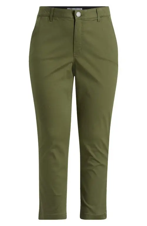 Wit & Wisdom Skyrise Ankle Slim Straight Leg Twill Pants - Celadon
