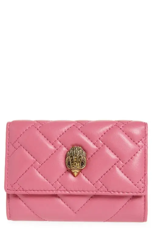 Kurt Geiger Flap Multi Leather Trifold Card Holder - Pink