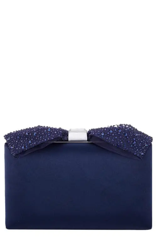 Nina Selena Frame Clutch - Navy