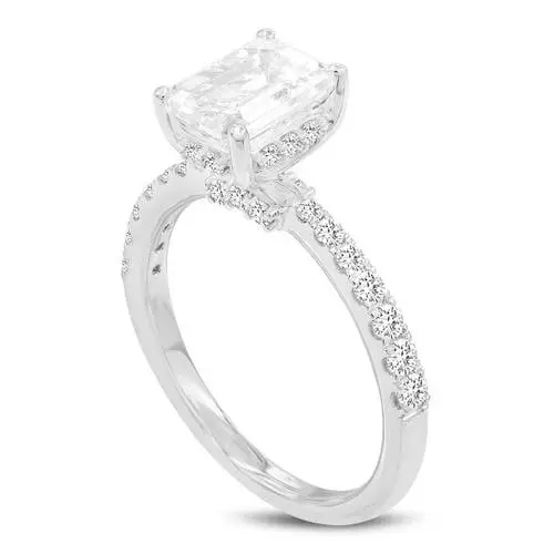 LUVMYJEWELRY Amara 14k Gold Lab Grown Diamond Engagement Ring 2.45 Ct - 14k White Gold