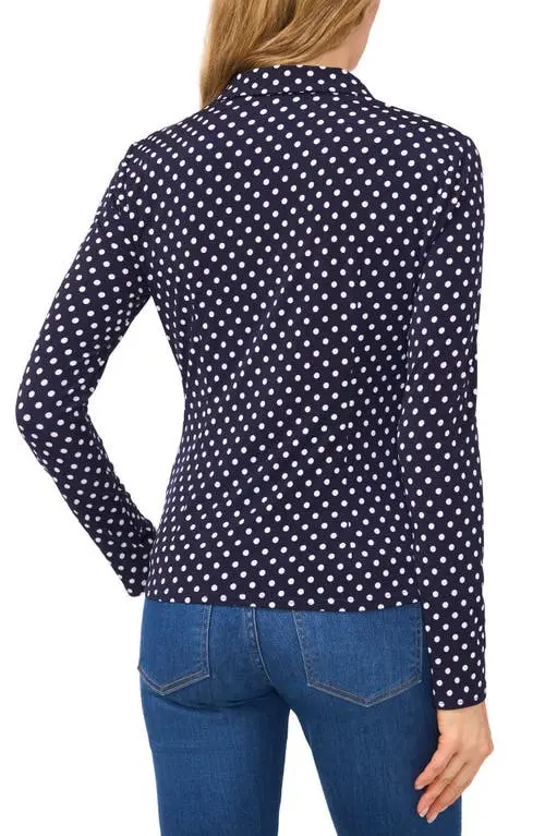 CECE DUPRAZ Polka Dot Long Sleeve Top