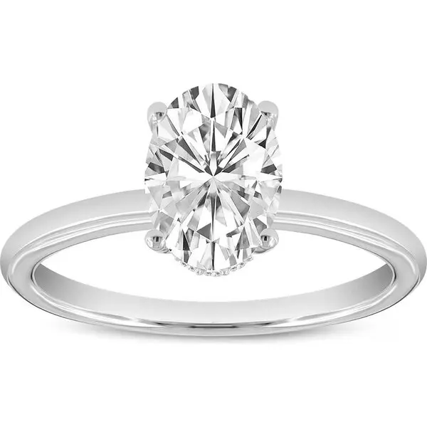 LUVMYJEWELRY Anastasia 14k Gold Solitaire Ring 1.55 Ct - 14k White Gold