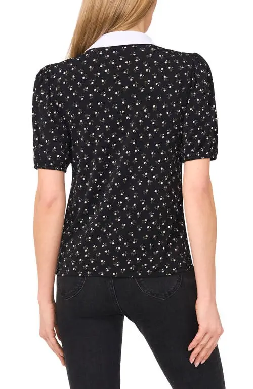 CECE DUPRAZ Puff Sleeve Collared Top