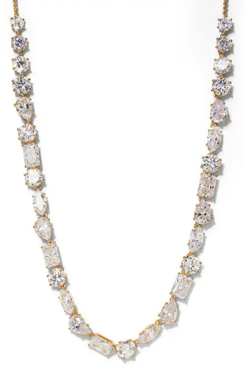 Nadri Beatrix Mixed Cubic Zirconia Tennis Necklace - Gold