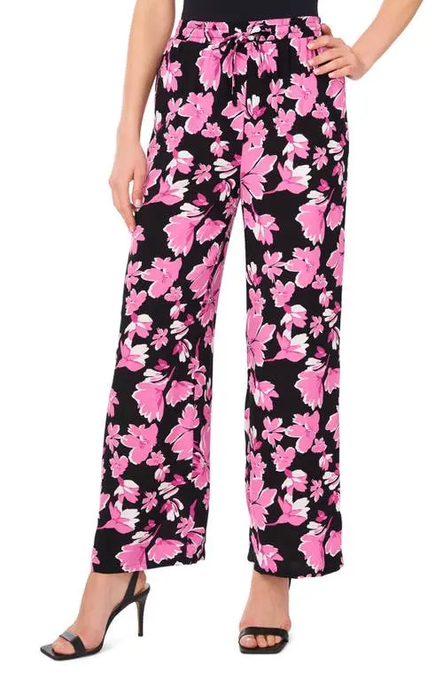 Vince Camuto Floral Print Wide Leg Pants