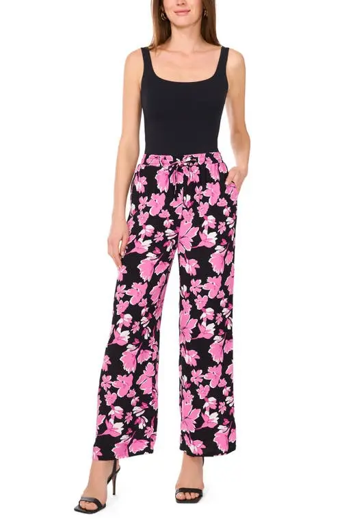 Vince Camuto Floral Print Wide Leg Pants