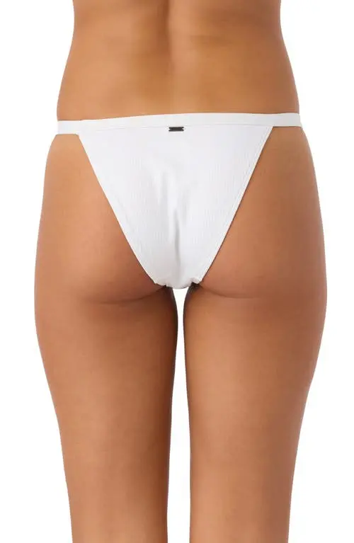 O'Neill Saltwater Solids Ribbed Queens Bikini Bottom - White