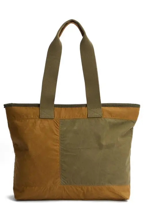 Barbour Mya Two-tone Dry Wax Cotton Tote - Dusky Green