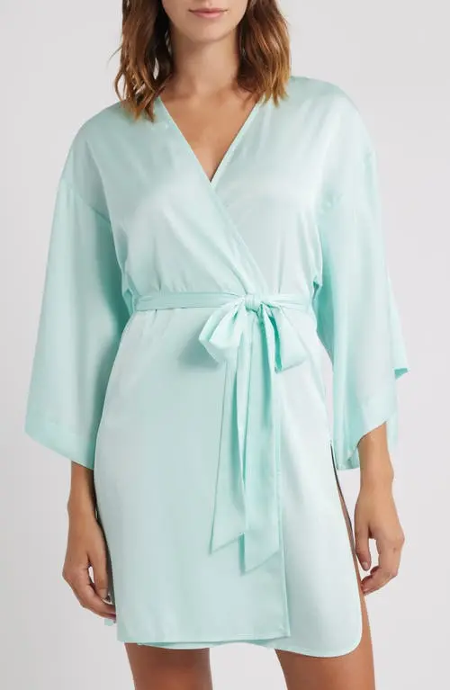 OPEN EDIT Get Ready With Me Satin Robe - Teal Fair