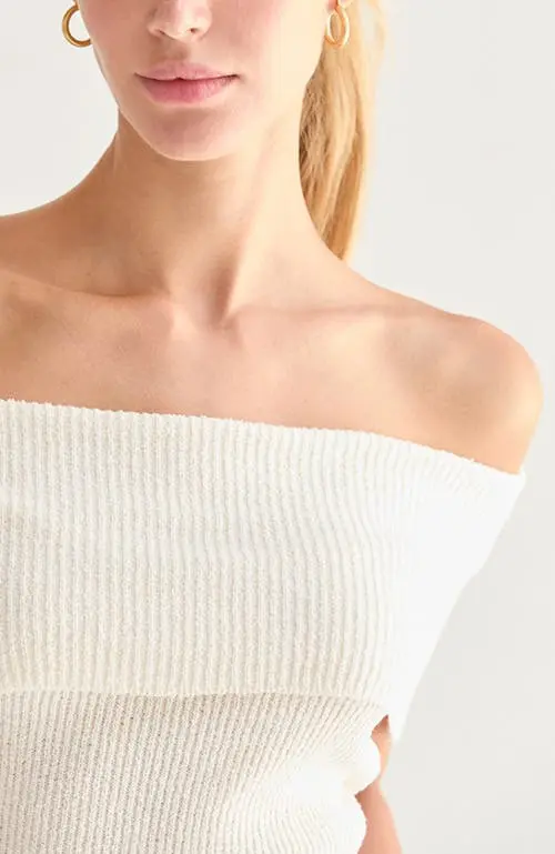 CRESCENT Off-the-shoulder Knit Top
