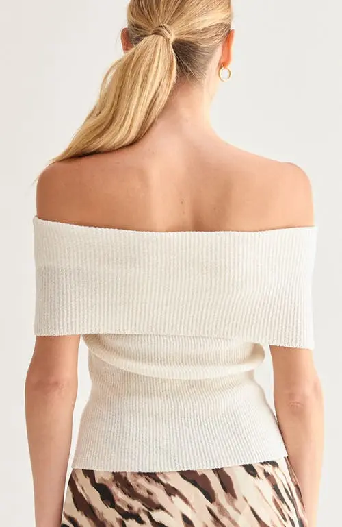 CRESCENT Off-the-shoulder Knit Top