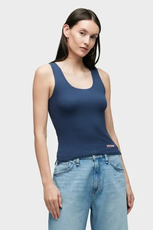 Hudson Jeans Scoop Neck Tank - Mood Indigo