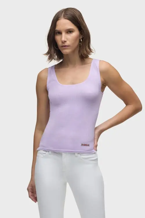 Hudson Jeans Scoop Neck Tank - Orchid Bloom