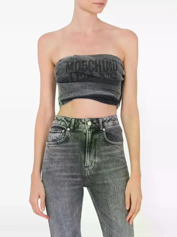 Moschino Denim Crop Top
