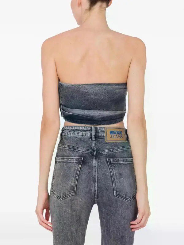 Moschino Denim Crop Top