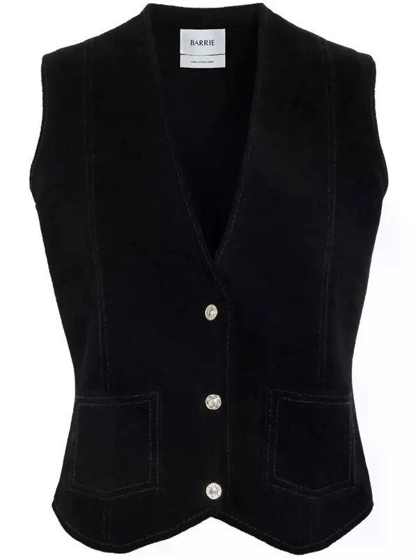 BARRIE Suede-effect Sleeveless Jacket