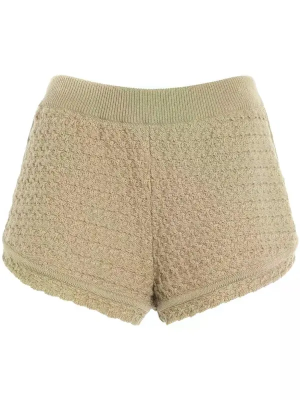 BARRIE Cashmere Tweed Shorts - Green