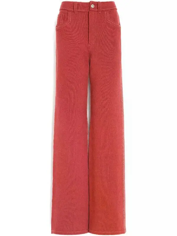 BARRIE Cashmere-cotton Pants - Red