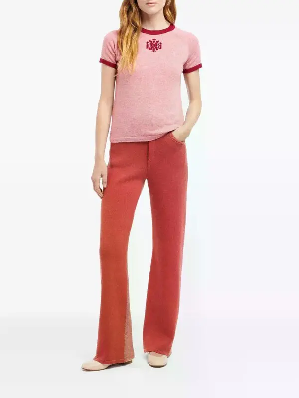 BARRIE Cashmere-cotton Pants - Red