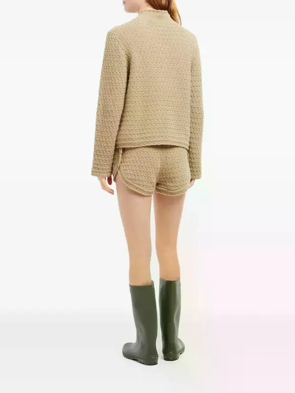 BARRIE Cashmere Tweed Cardigan - Green