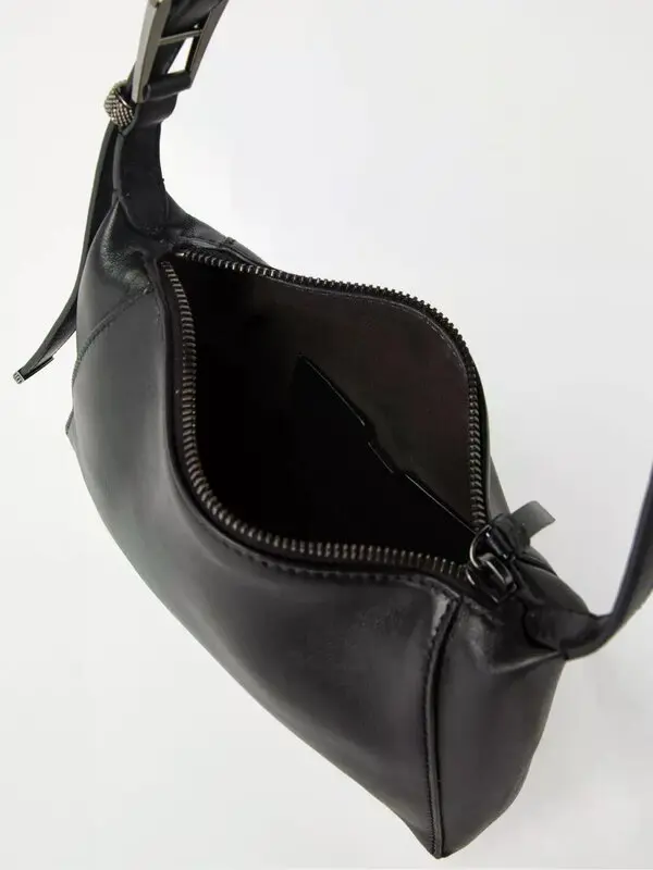 Brunello Cucinelli Logo-debossed Shoulder Bag - Black