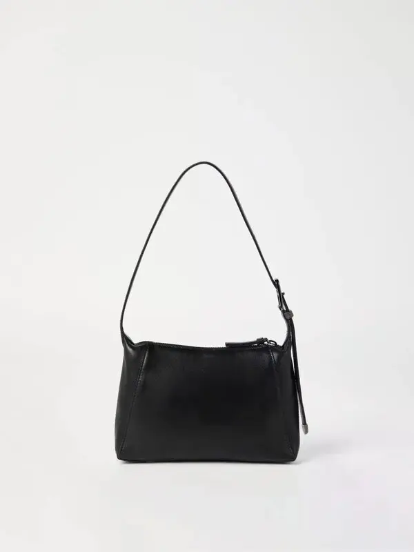 Brunello Cucinelli Logo-debossed Shoulder Bag - Black