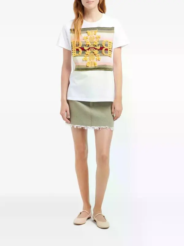 BARRIE Striped T-shirt - White