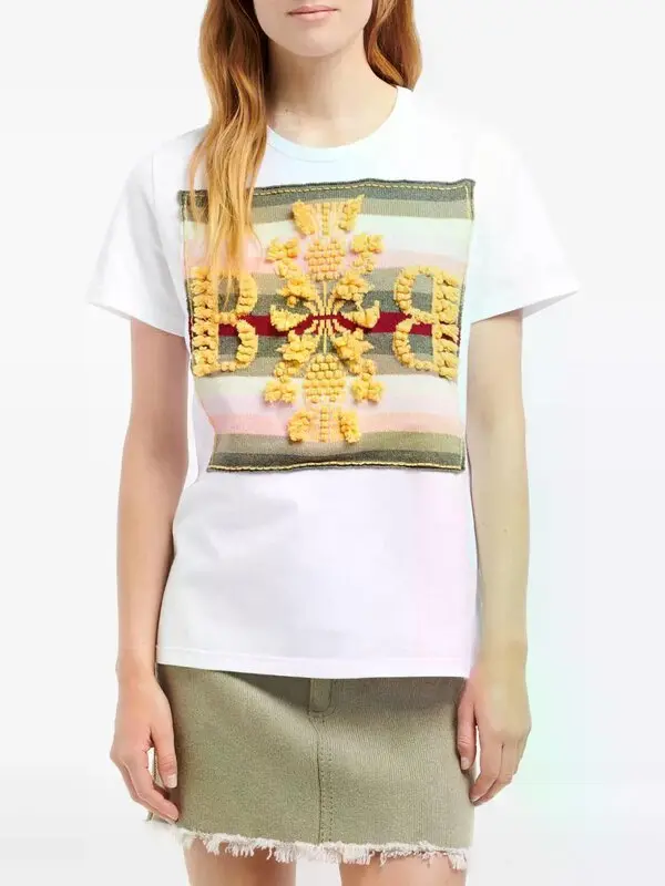 BARRIE Striped T-shirt - White