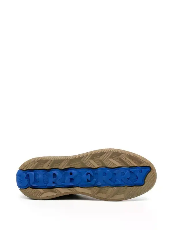 Burberry Checked Sneakers - Brown
