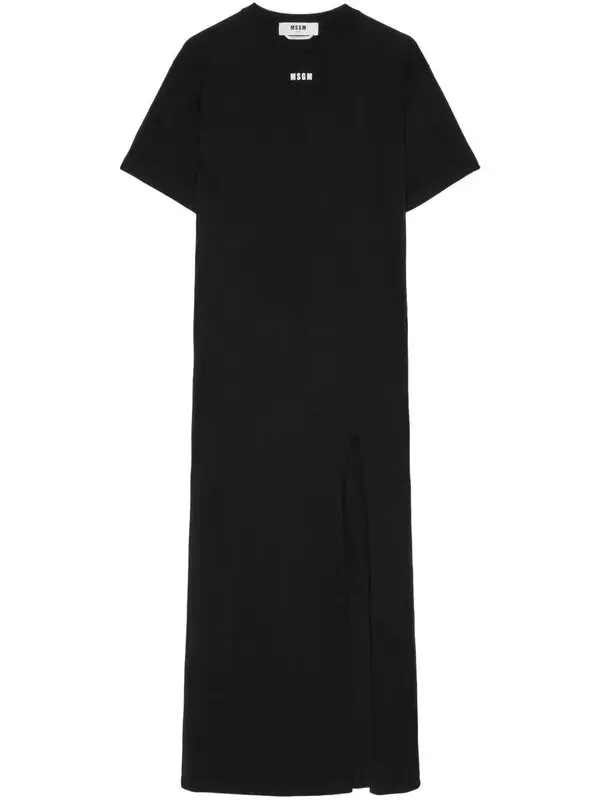 MSGM Logo-print Maxi Dress - Black