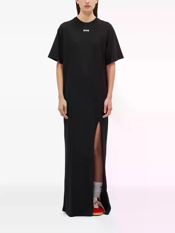 MSGM Logo-print Maxi Dress - Black