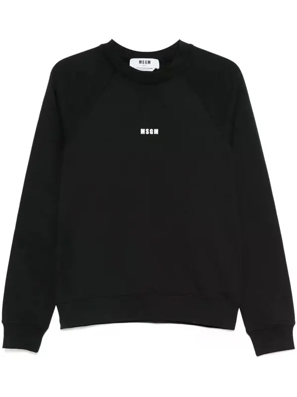MSGM Cotton Sweatshirt - Black