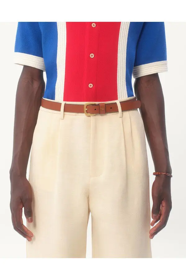 Valentino Garavani Vlogo Signature Belt - Natural