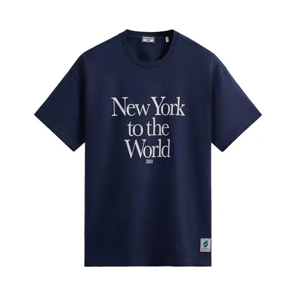 【M】KITH NY TO THE WORLD Tshirt Kith New York NY to the World Int. Service Airlines Vintage Tee