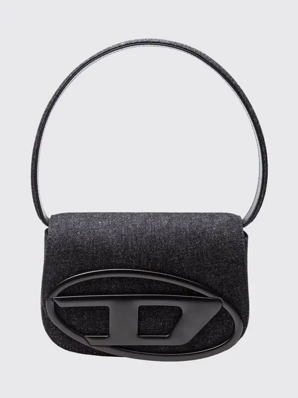 DIESEL® 1dr Monogram Denim Mini Handbag With Removable Strap - Black