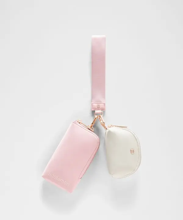 Lululemon Dual Pouch Wristlet - Mink Berry/light Ivory