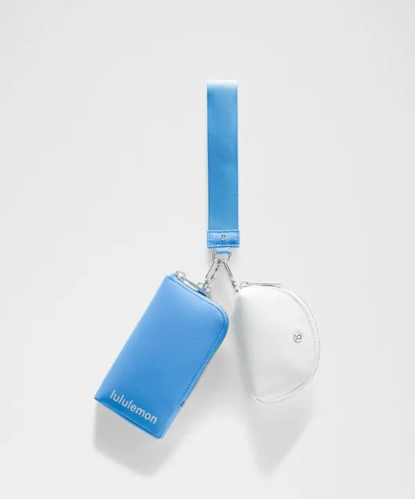 Lululemon Dual Pouch Wristlet - Ocean Wave/polo Pastel/silver