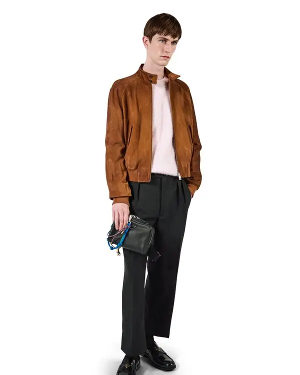 Prada Suede Bomber Jacket - Brown