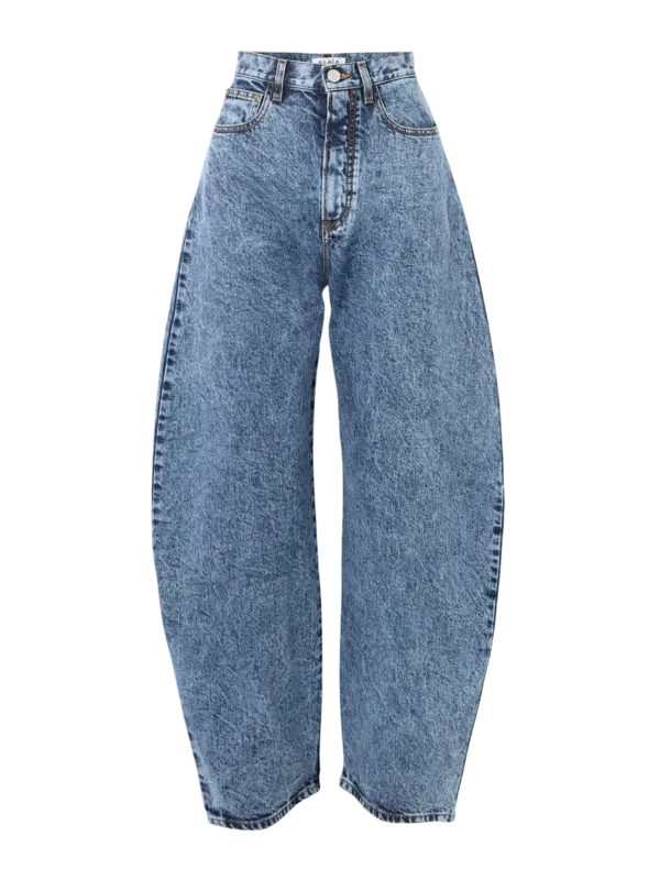 Alaïa High-rise Barrel-leg Jeans - Blue
