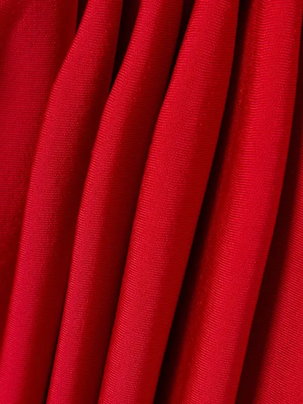 Alaïa Pleated Jersey And Stretch-knit Mini Dress - Red