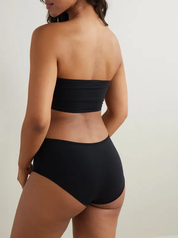 Alaïa Stretch-jersey Bandeau Bra And Briefs Set - Black
